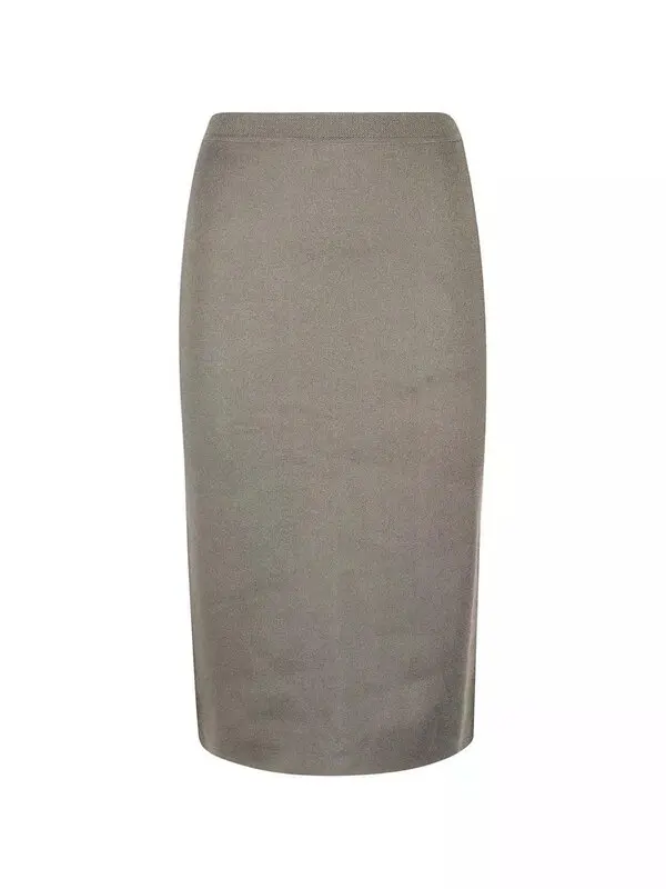 SA SU PHI Fine-knit Midi Skirt - Grey