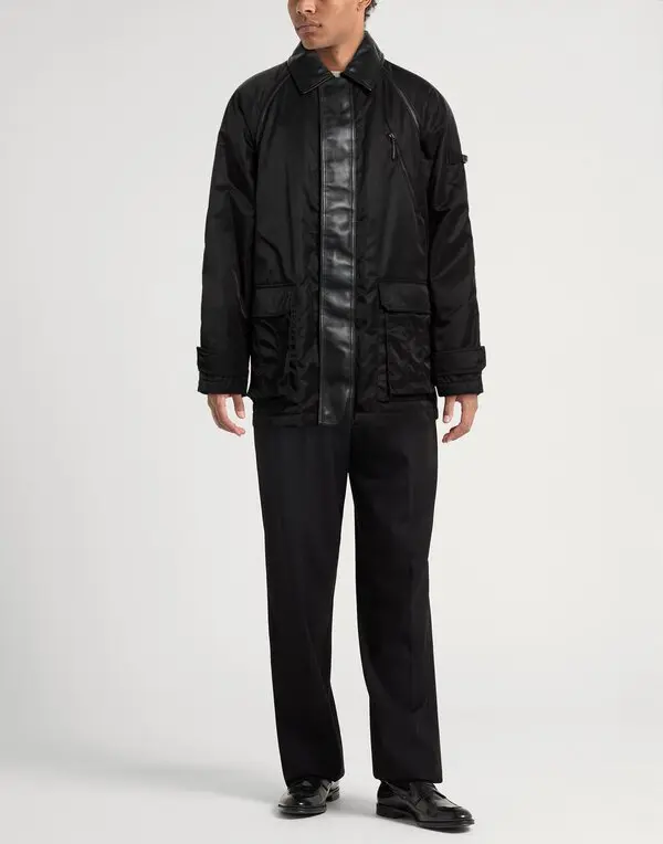 Bally Single-breasted Recycled Nylon And Lambskin Coat