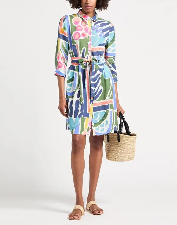 120% Lino Midi Shirt Dress