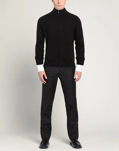 FERRE' Ferre Cotton Zipper Cardigan With Embroidered Logo - Black