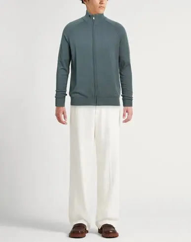 FERRE' Ferre Cotton Zipper Cardigan With Embroidered Logo - Blue