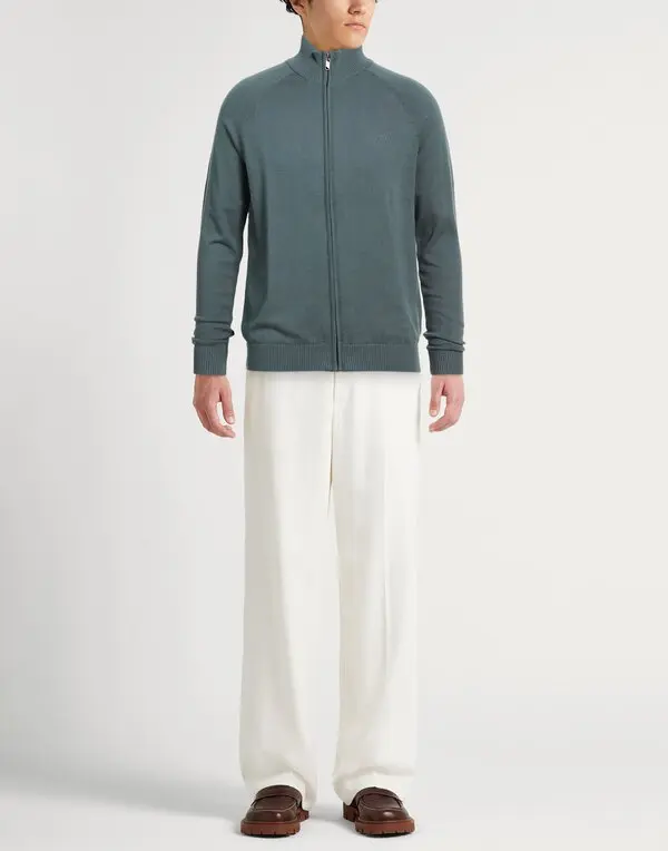 FERRE' Ferre Zippered Cotton Cardigan With Embroidered Logo