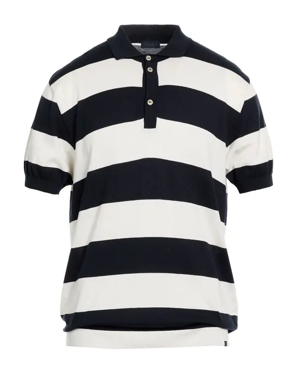 Paul & Shark Striped Intarsia-knit Cotton-silk Sweater - Navy