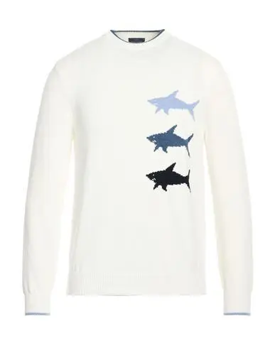 Paul & Shark Cotton Jacquard-knit Crewneck Sweater - Slate Blue
