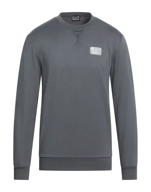 EA7 Crewneck Sweatshirt With Logo Detail - Grey