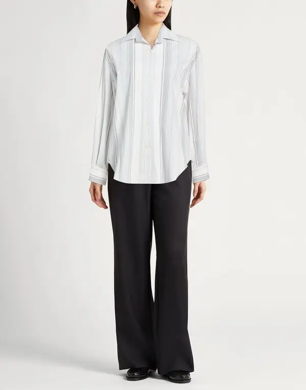 Faithfull The Brand Long Sleeved Striped Shirt - Grey