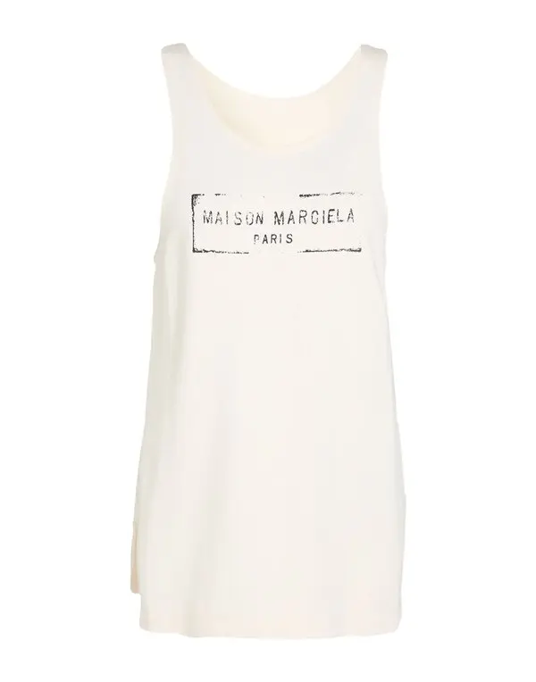 MAISON MARGIELA Viscose And Cotton Tank Top - Ivory