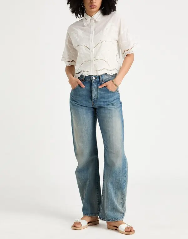 ARIZONA LOVE Woven Shirt With Broderie Anglaise