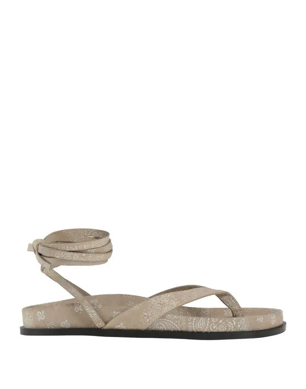 ARIZONA LOVE Suede Paisley Thong Sandals With Ankle Tie
