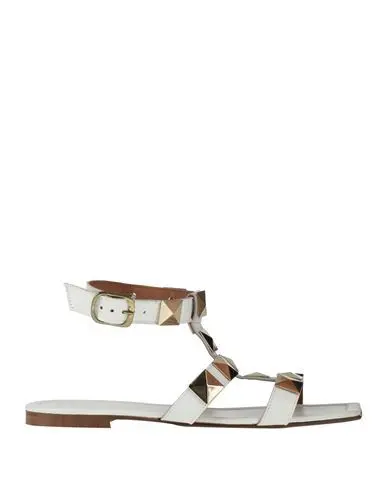 NILA & NILA Leather Sandals With Appliqués And Studs - White