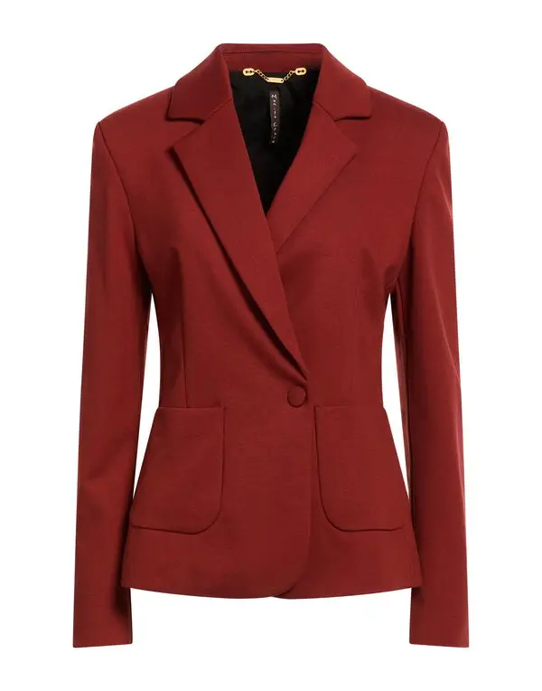 MANILA GRACE Single-breasted Blazer - Red