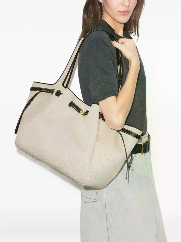 Tory Burch Romy Canvas Tote - Neutrals