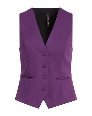 MANILA GRACE Tailored Vest - Plum
