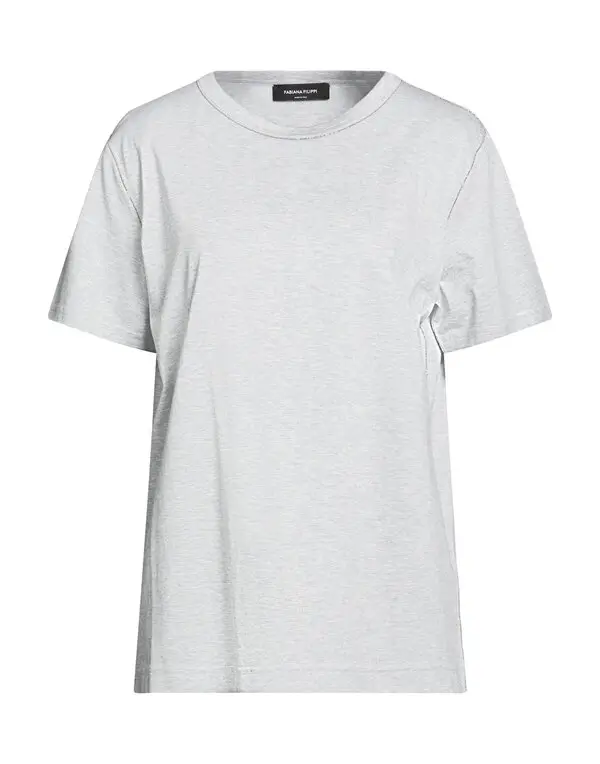 Fabiana Filippi Cotton Jersey T-shirt With Ecobrass Embellishments - Grey