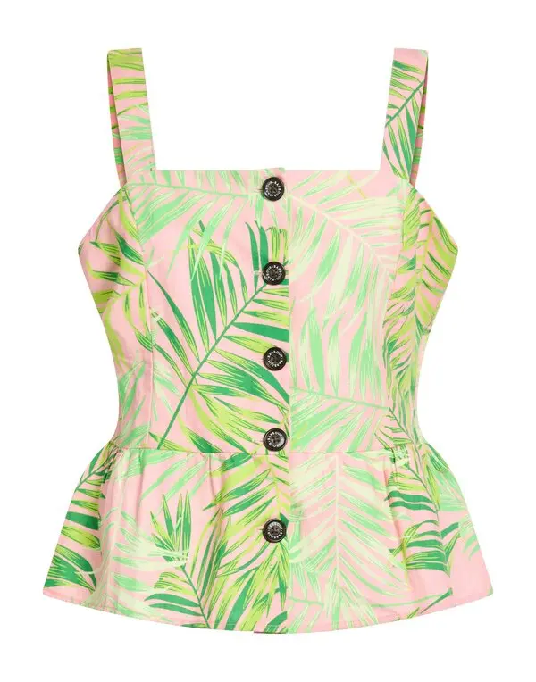 Barbour Cotton And Linen Blend Floral Print Top