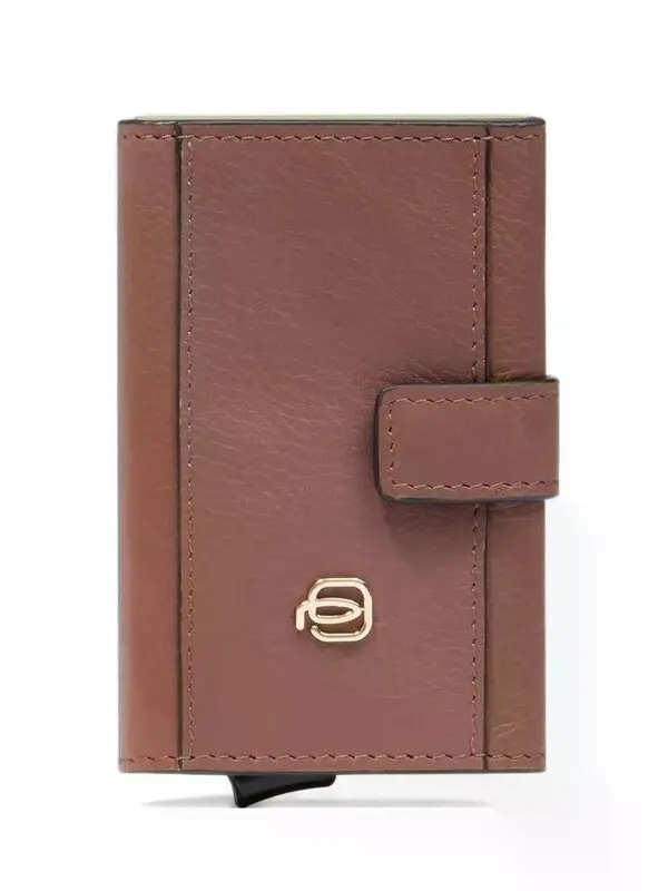 PIQUADRO Pop-up Leather Card Holder - Brown