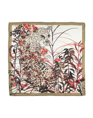 FERRAGAMO Scarf Khaki Silk - Beige
