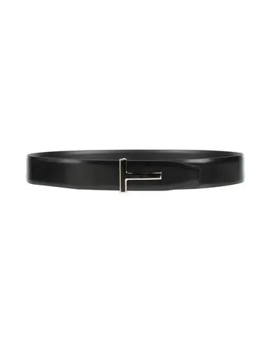 TOM FORD Leather Belt With Logo - Black