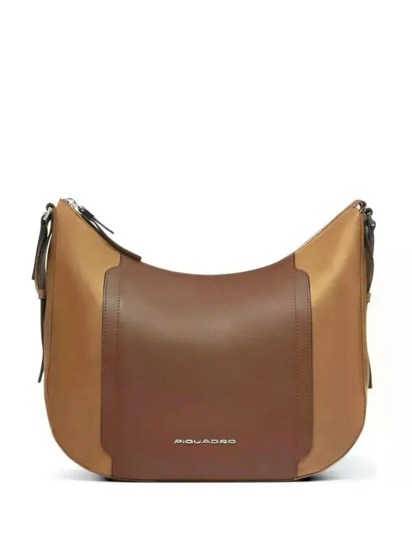 PIQUADRO Leather-panelled Shoulder Bag - Neutrals