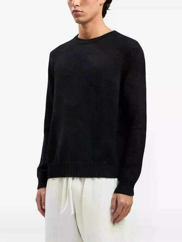 Palm Angels Back Curved Logo Sweater - Black