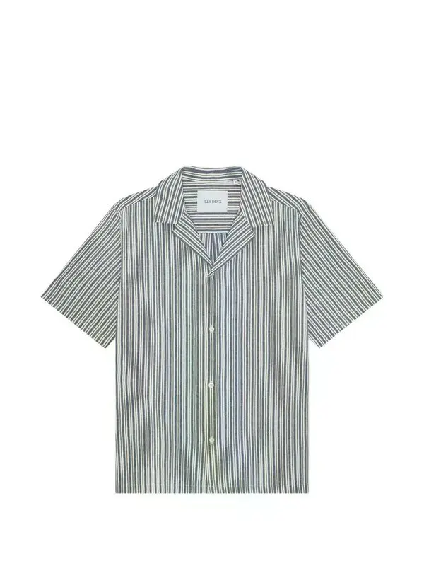 LES DEUX Striped Shirt - Blue