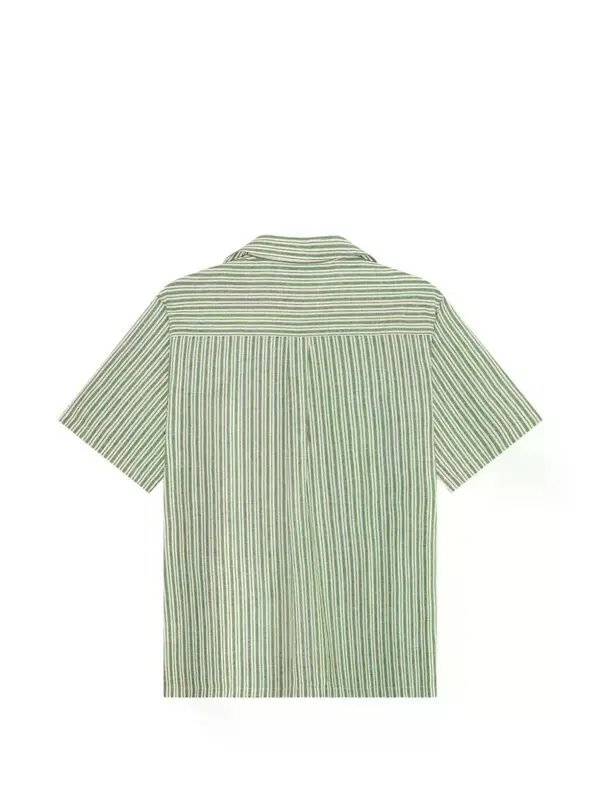 LES DEUX Striped Shirt - Green
