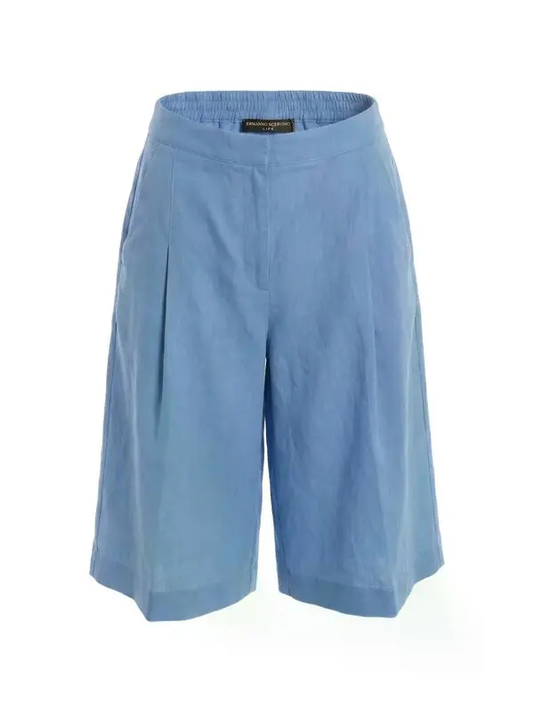 Ermanno Scervino Pleated Linen Shorts
