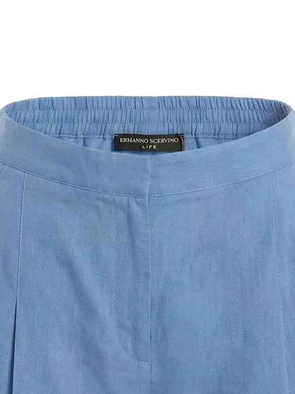 Ermanno Scervino Pleated Linen Shorts