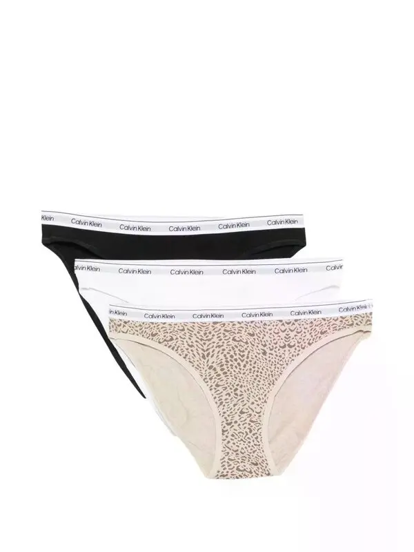 Calvin Klein Logo-waistband Briefs - Black