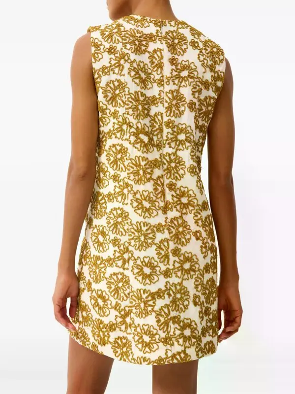 MARIE OLIVER Yvette Floral-embroidered Dress - White