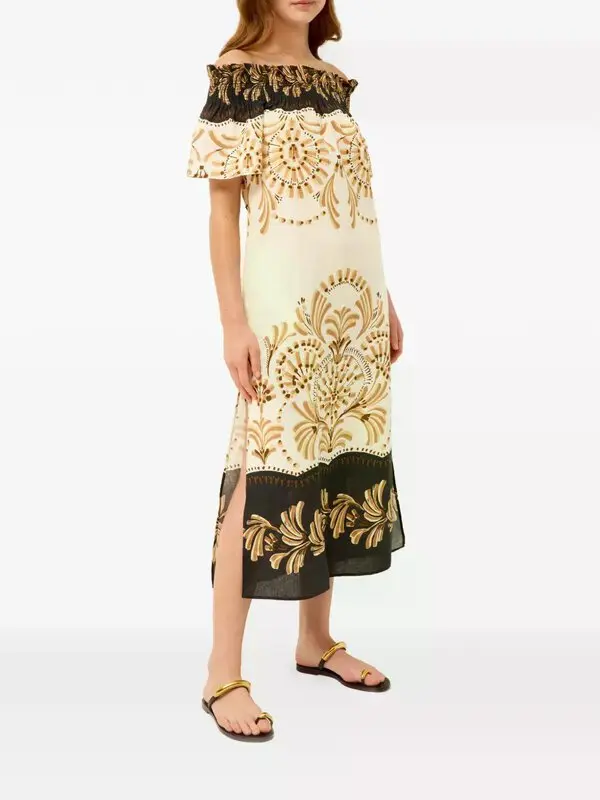 MARIE OLIVER Lola Floral-print Dress - Neutrals