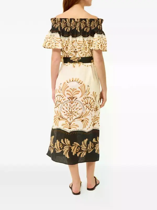 MARIE OLIVER Lola Floral-print Dress - Neutrals