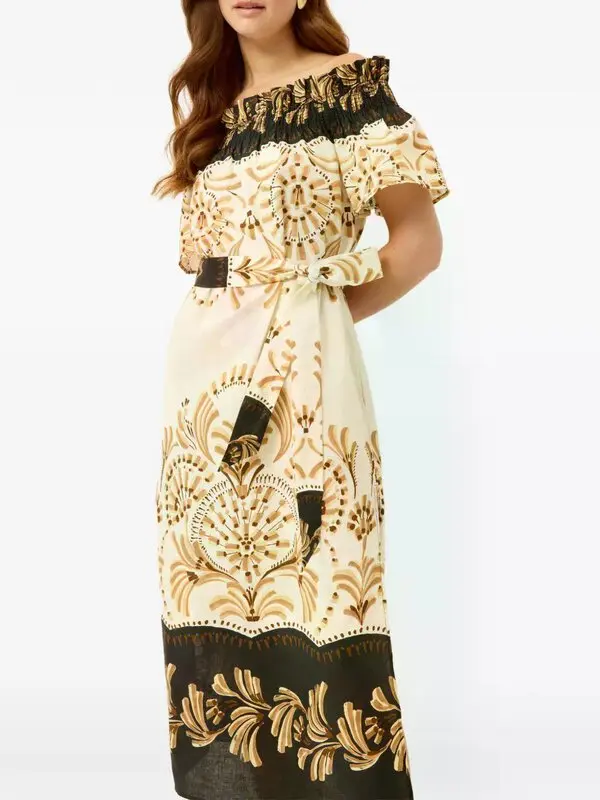 MARIE OLIVER Lola Floral-print Dress - Neutrals