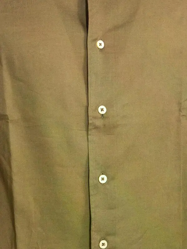 Fedeli Buttoned Long-sleeve Shirt - Green