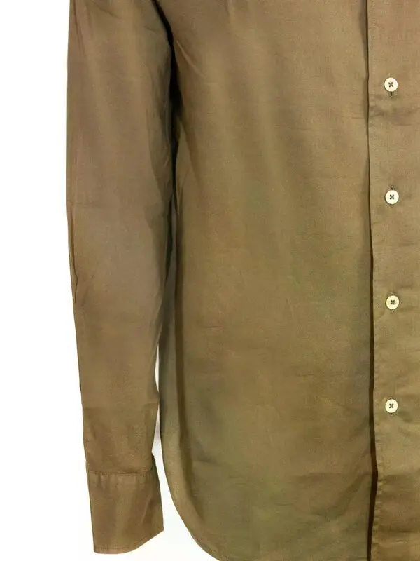 Fedeli Buttoned Long-sleeve Shirt - Green