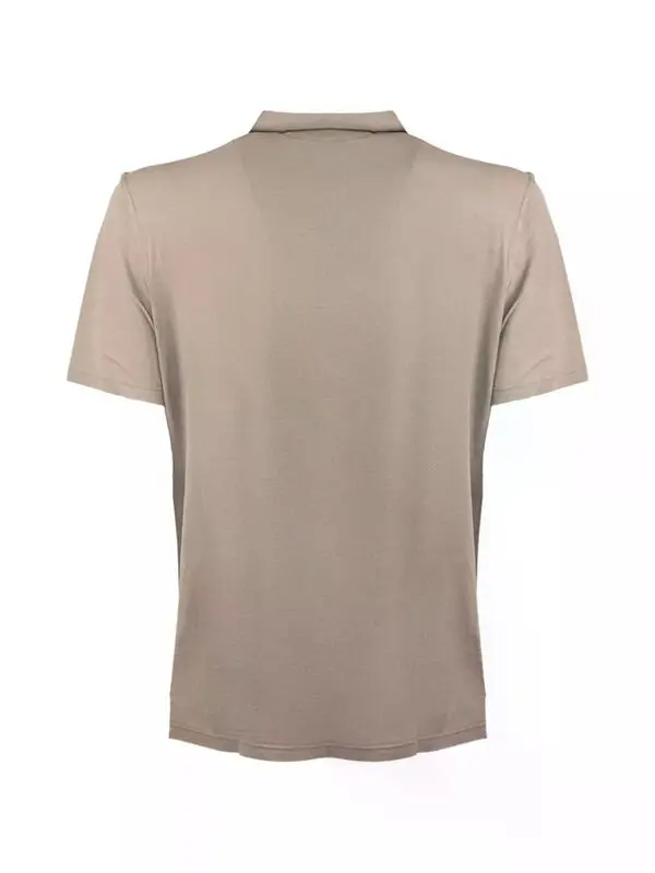 Fedeli Short-sleeve Buttoned Polo Shirt - Neutrals