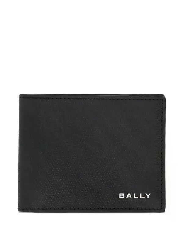 Bally Logo-plaque Grained Leather Wallet - Black