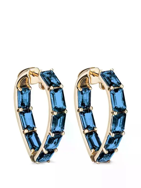 Goshwara Gossip Heart Hoop Earrings - Gold