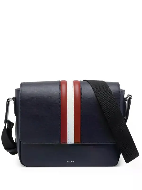 Bally Mythos Leather Messenger Bag - Blue