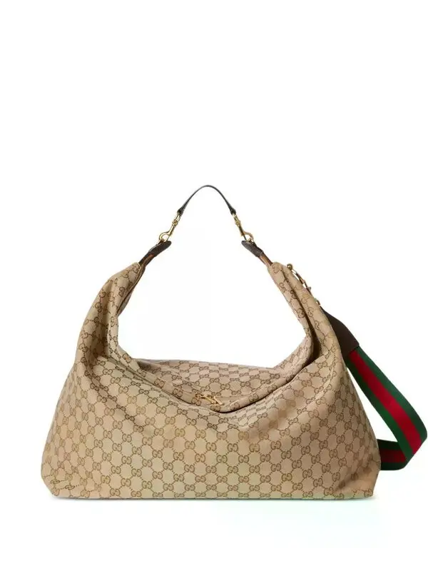 Gucci Brera Large Gg Supreme Shoulder Bag - Neutrals