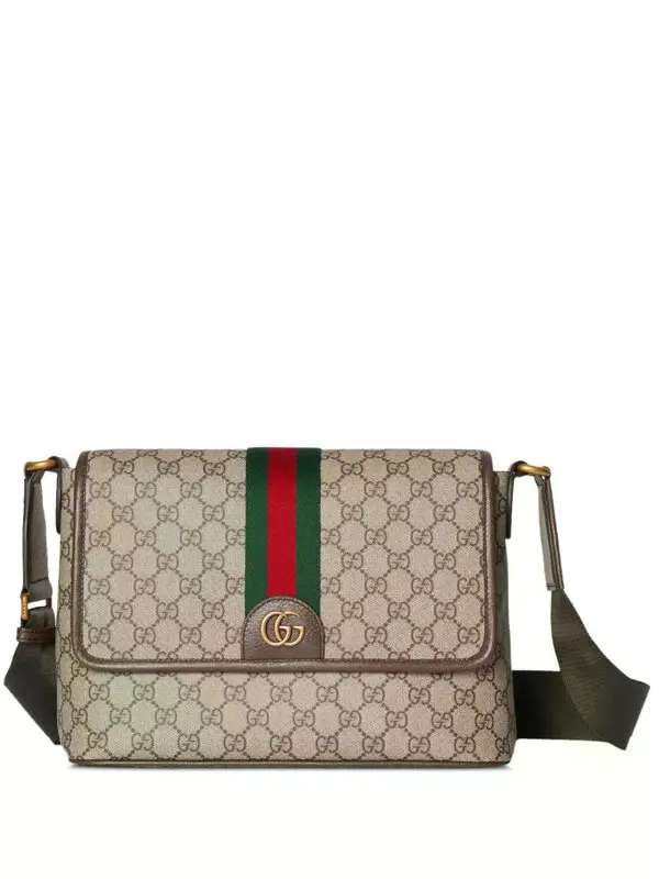 Gucci Ophidia Gg Supreme Shoulder Bag - Neutrals