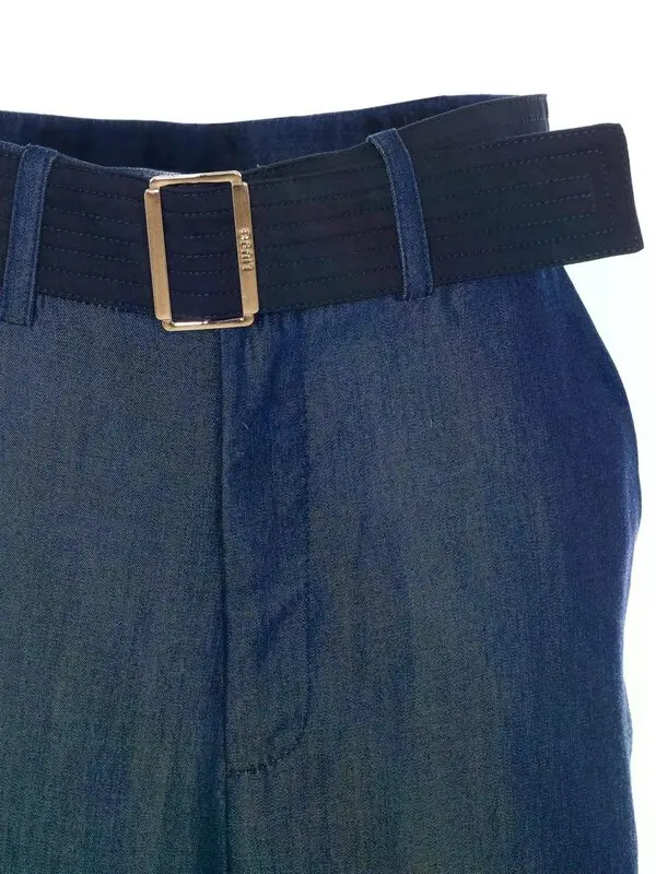 Liu Jo Belted Wide-leg Trousers - Blue