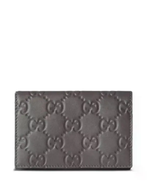 Gucci Gg Emblem Embossed Wallet - Grey