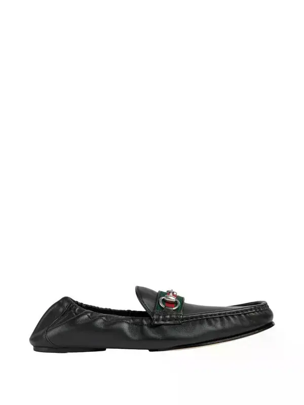 Gucci Horsebit Web-stripe Loafers - Black