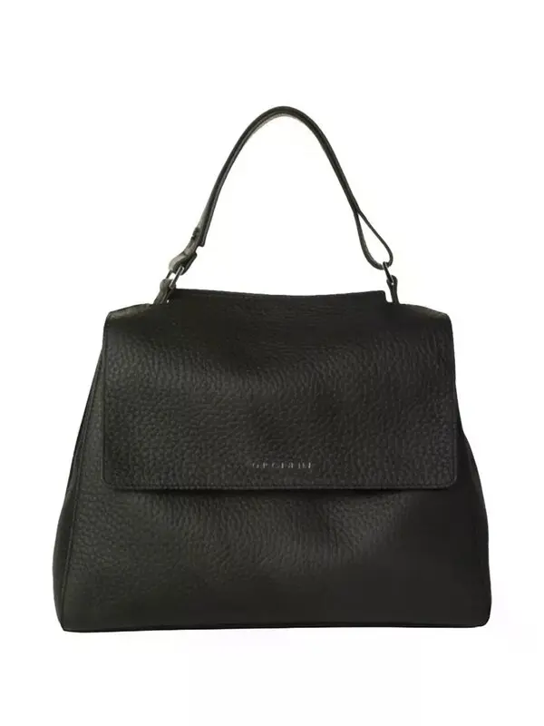 ORTIGNI Sveva Leather Shoulder Bag - Black