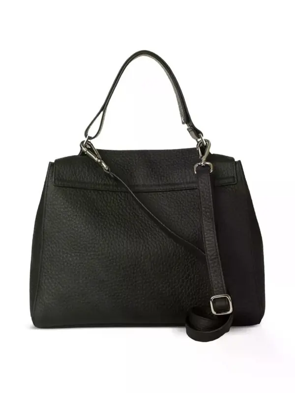 Orciani Sveva Leather Shoulder Bag - Black