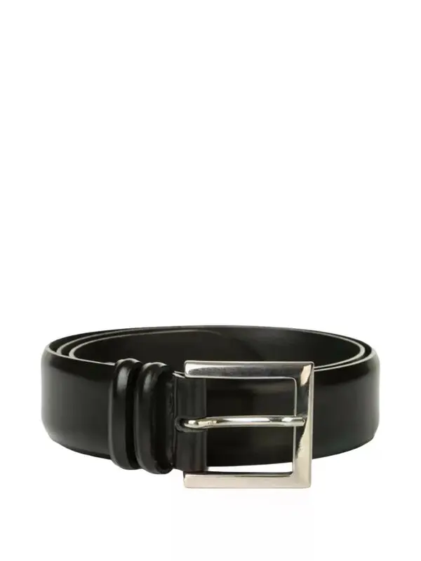 ORTIGNI Buckle-fastening Leather Belt - Black