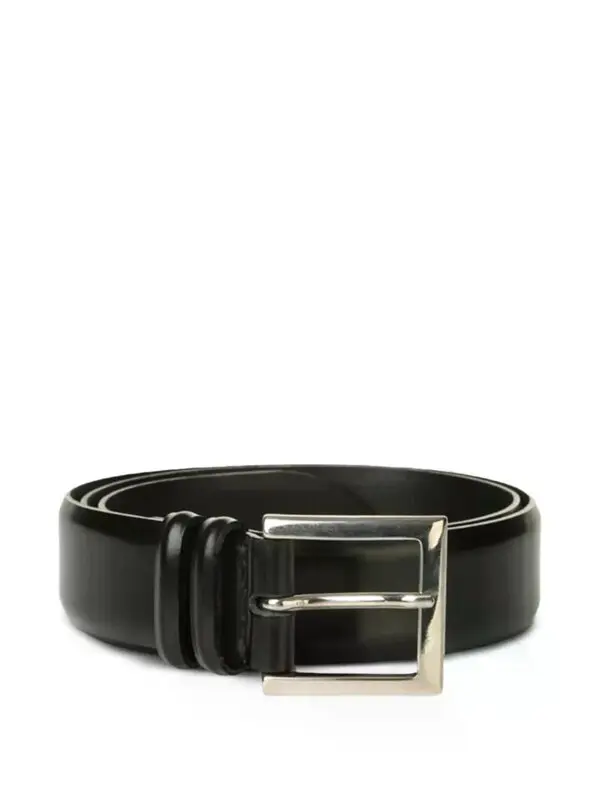 ORTIGNI Buckle-fastening Leather Belt - Black