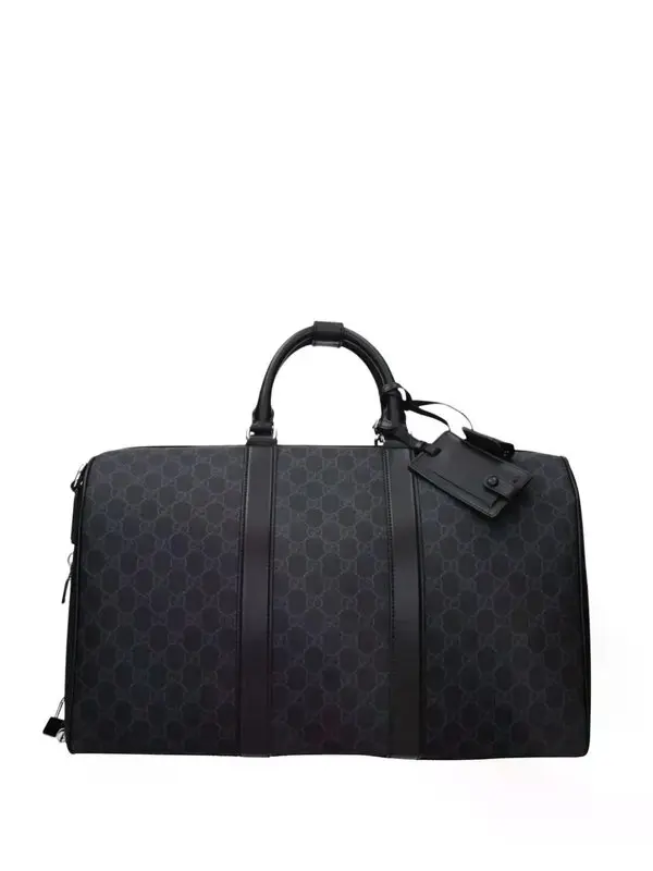 Gucci Gg Supreme Medium Duffle Bag - Black