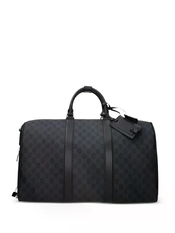 Gucci Gg Supreme Medium Duffle Bag - Black